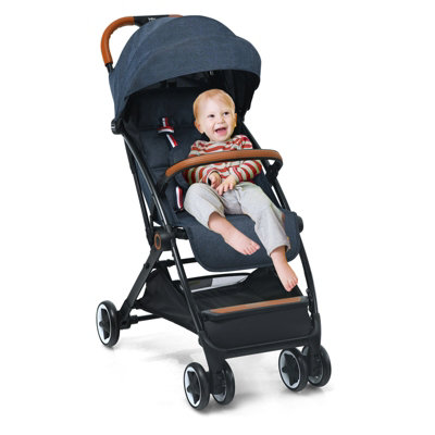 Costway Lightweight Baby Stroller Easy One-Hand Folding Compact ...