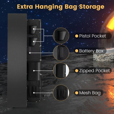 Costway Long Rifle Gun Safe Box 5-Gun Metal Rifle Security Cabinet w ...