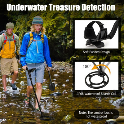 COSTWAY Metal Detector for Adults Higher Accuracy Gold Detector with ...