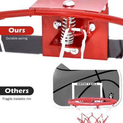 COSTWAY MINI BASKETBALL HOOP OVER-THE-DOOR BASKETBALL BACKBOARD SPORTS ...