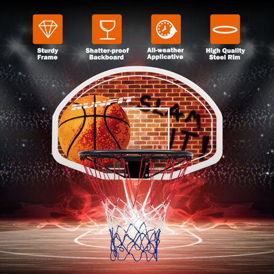 Costway Mini Basketball Hoop Portable Indoor Outdoor Basketball ...