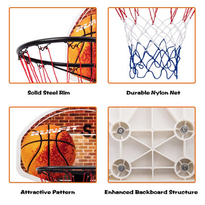 Costway Mini Basketball Hoop Portable Indoor Outdoor Basketball ...