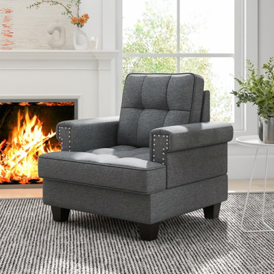 Linen club chair store