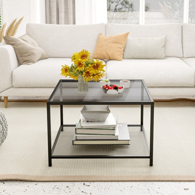 Square center table with glass top store