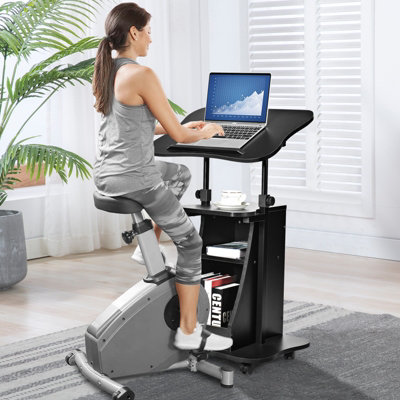 Costway Movable Laptop Table Height Adjustable Computer Workstation W ...
