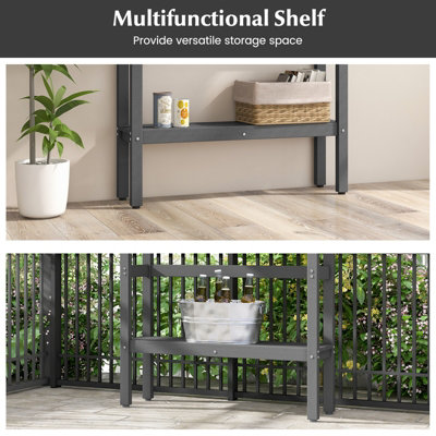 Outdoor bar table with storage store