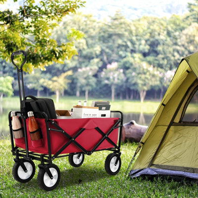 Costway Outdoor Collapsible Folding Utility Wagon Heavy Duty Camping ...