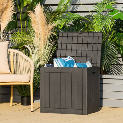 COSTWAY OUTDOOR GARDEN STORAGE BOX WATERPROOF PATIO UTILITY CHEST ...