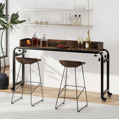 COSTWAY Overbed Desk with Wheels King Size Mobile Bed Desk with ...
