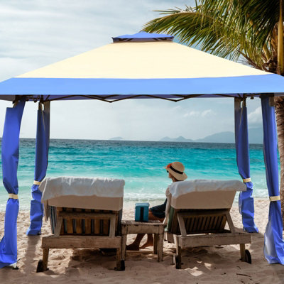 Costway Patio Large Canopy Tent Outdoor Park Gazebo Canopy w/ 3 ...