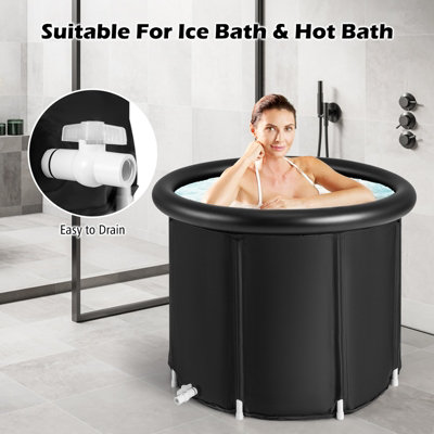 Costway Portable 400L Ice Bath Tub Multiple Layered Foldable Soaking ...