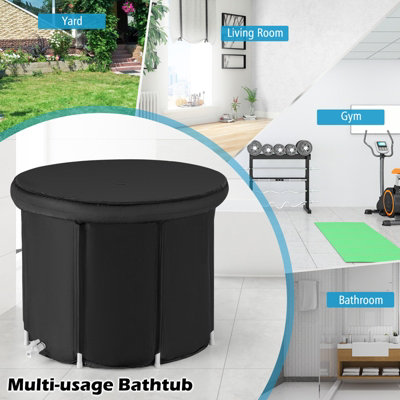 Costway Portable 400L Ice Bath Tub Multiple Layered Foldable Soaking ...