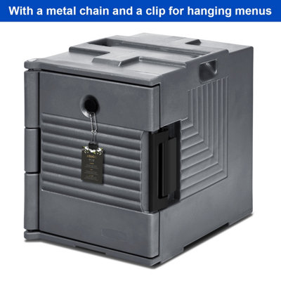 Costway Portable Insulated Food Pan Carrier End-Loading Food Warmer 6 ...