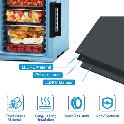 Costway Portable Insulated Food Pan Carrier End-Loading Food Warmer 6 ...