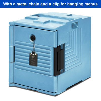 Costway Portable Insulated Food Pan Carrier End-Loading Food Warmer 6 ...