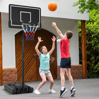 Costway Portable Kids Youth Basketball Hoop System Indoor Outdoor ...