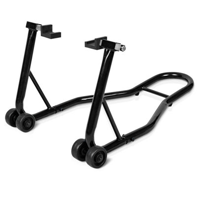Costway Portable Steel Motorcycle Stand Heavy-Duty Sport Bike Rear ...