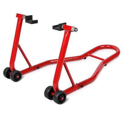 Costway Portable Steel Motorcycle Stand Heavy-Duty Sport Bike Rear ...