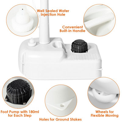 Costway Portable Washing Station Mobile Camping Hand Wash Sink Stand ...
