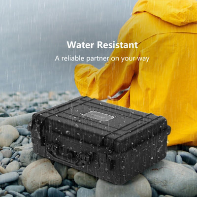 Costway Portable Waterproof Hard Case Shockproof Camera Case with ...