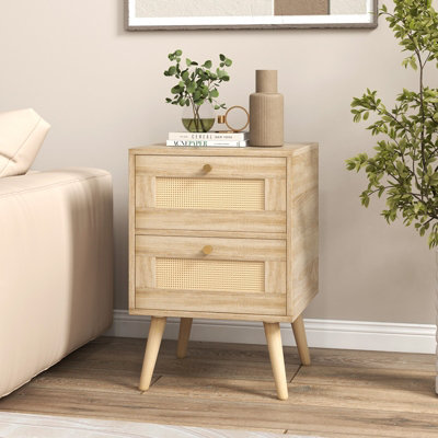 Modern rattan nightstand store