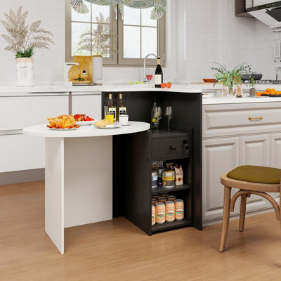 COSTWAY RECEPTION TABLE FRONT COUNTER W/ LOCKABLE DRAWER FOR SALON ...