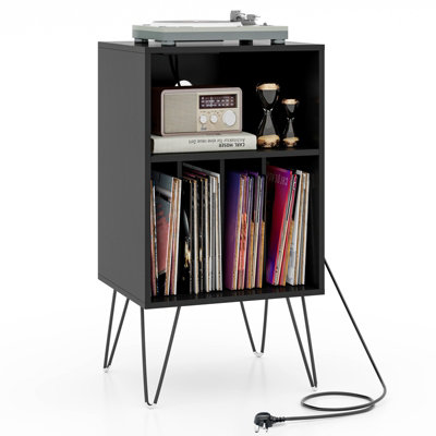 Costway Record Player Stand 3-Tier Turntable Stand Vinyl Record Storage ...