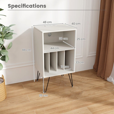 Costway Record Player Stand 3-Tier Turntable Stand Vinyl Record Storage ...