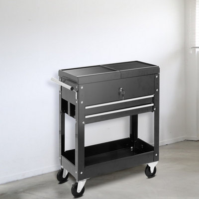 Costway Rolling Tool Cart Tool Box Heavy-duty Metal Utility Cart w ...