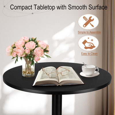 Costway Round Top Pub and Bar Table Standing Bistro Table Circular w ...