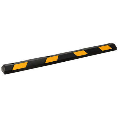 Costway Rubber Kerb 183 x 15 x 10cm Parking Guide Block W/ Yellow ...