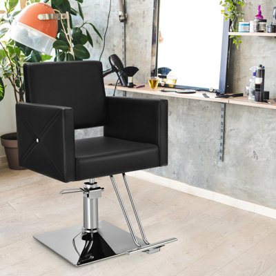 Costway Salon Barber Chair Height Adjustable 360 Degree Swivel ...