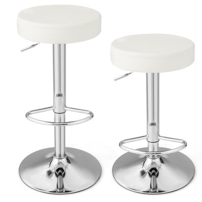 Costway Set of 2 Bar Stool Set Upholstered Counter Height Stool Kitchen ...