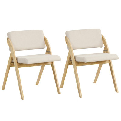 Costway Set of 2 Dining Chairs Folding Kitchen Chair Modern Side Chair