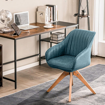 COSTWAY SET OF 2 SWIVEL ACCENT CHAIR ERGONOMIC ARMCHAIRS WRITING DESK ...