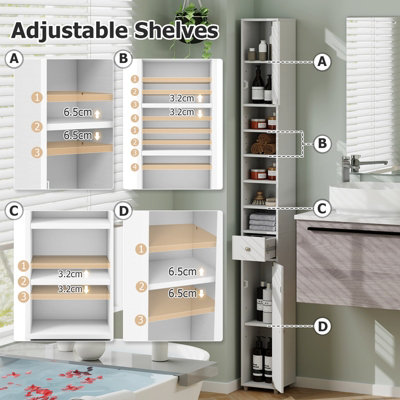 Tall cabinet shelf store
