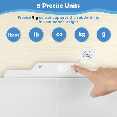 COSTWAY Smart Baby Scale Infant Scale w/ Detachable Tray for Body ...