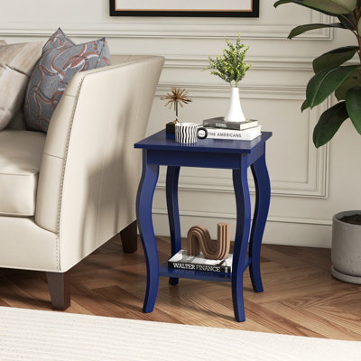 COSTWAY Square End Table with Elegant Curved Legs