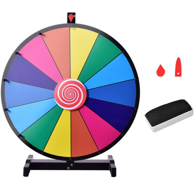 Costway Table Prize Wheel Carnival Desktop Spinning Wheel Raffle Game