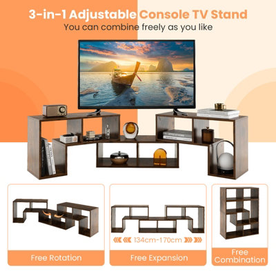 Costway TV Stand for TVs up to 65 Inches Free Combination Adjustable TV Cabinet Center