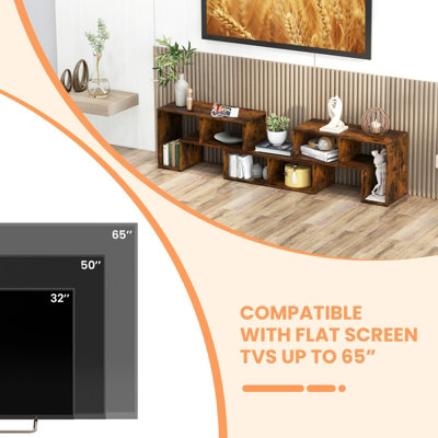 Costway TV Stand for TVs up to 65 Inches Free Combination Adjustable TV ...