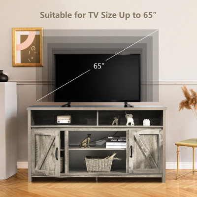 Costway TV Stand for TVs Up to 65" Modern TV Cabinet Media Console ...
