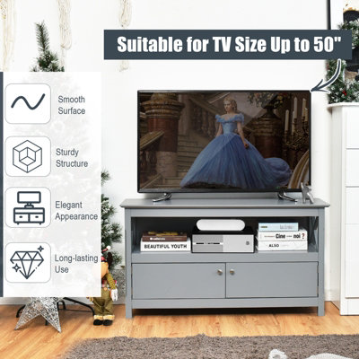 Costway TV Stand TVs up to 50 Inches Media Console Cabinet ...
