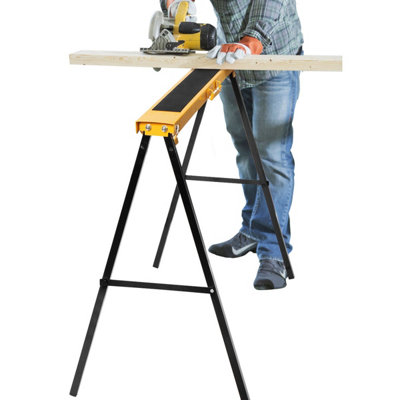 Costway Twin Pack Folding Saw Horse Heavy Duty Sawhorses Compact Power ...