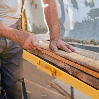 Costway Twin Pack Folding Saw Horse Heavy Duty Sawhorses Compact Power ...