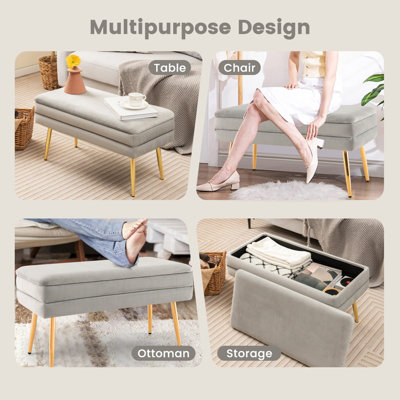 Bedroom bench seat with storage store