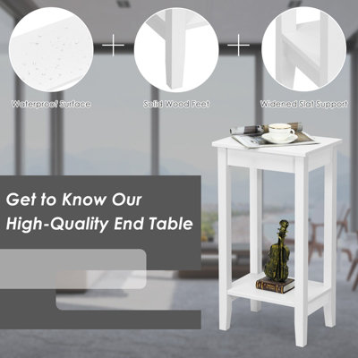 Tall white end table store