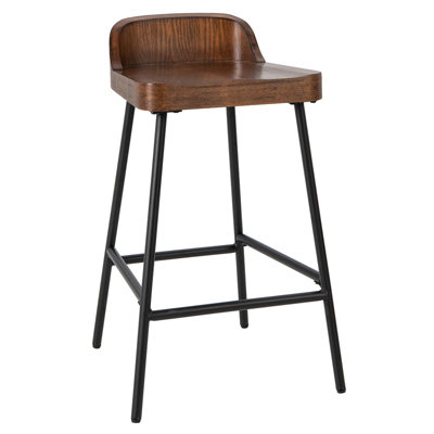 Costway Vintage Industrial Bar Stools Tall Kitchen Stools Breakfast ...