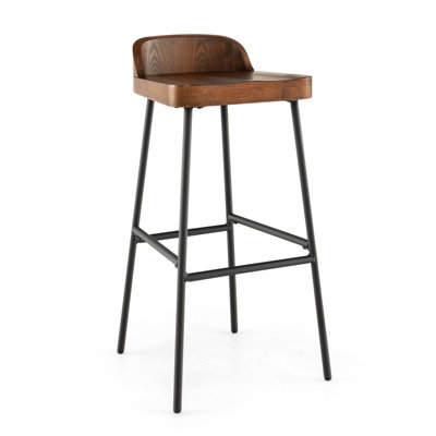 Buy Costway Vintage Industrial Bar Stools Tall Kitchen Stools Breakfast ...