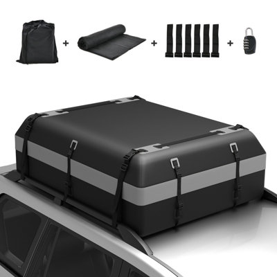 COSTWAY Waterproof Rooftop Cargo Carrier Bag 600L Car Topper Luggage ...